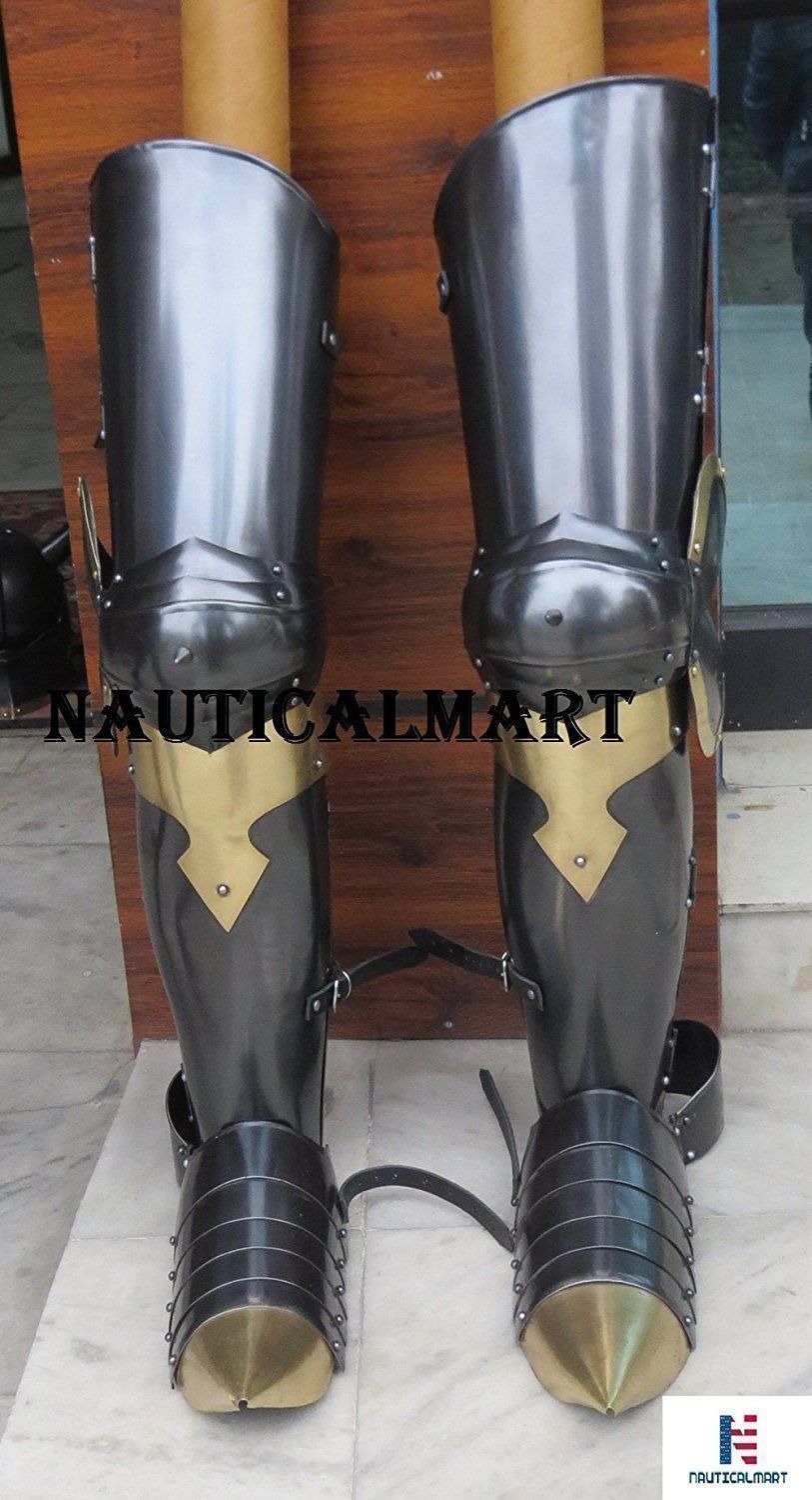 NauticalMart Medieval Leg Guards Steel Leg Armour Halloween Costume ...