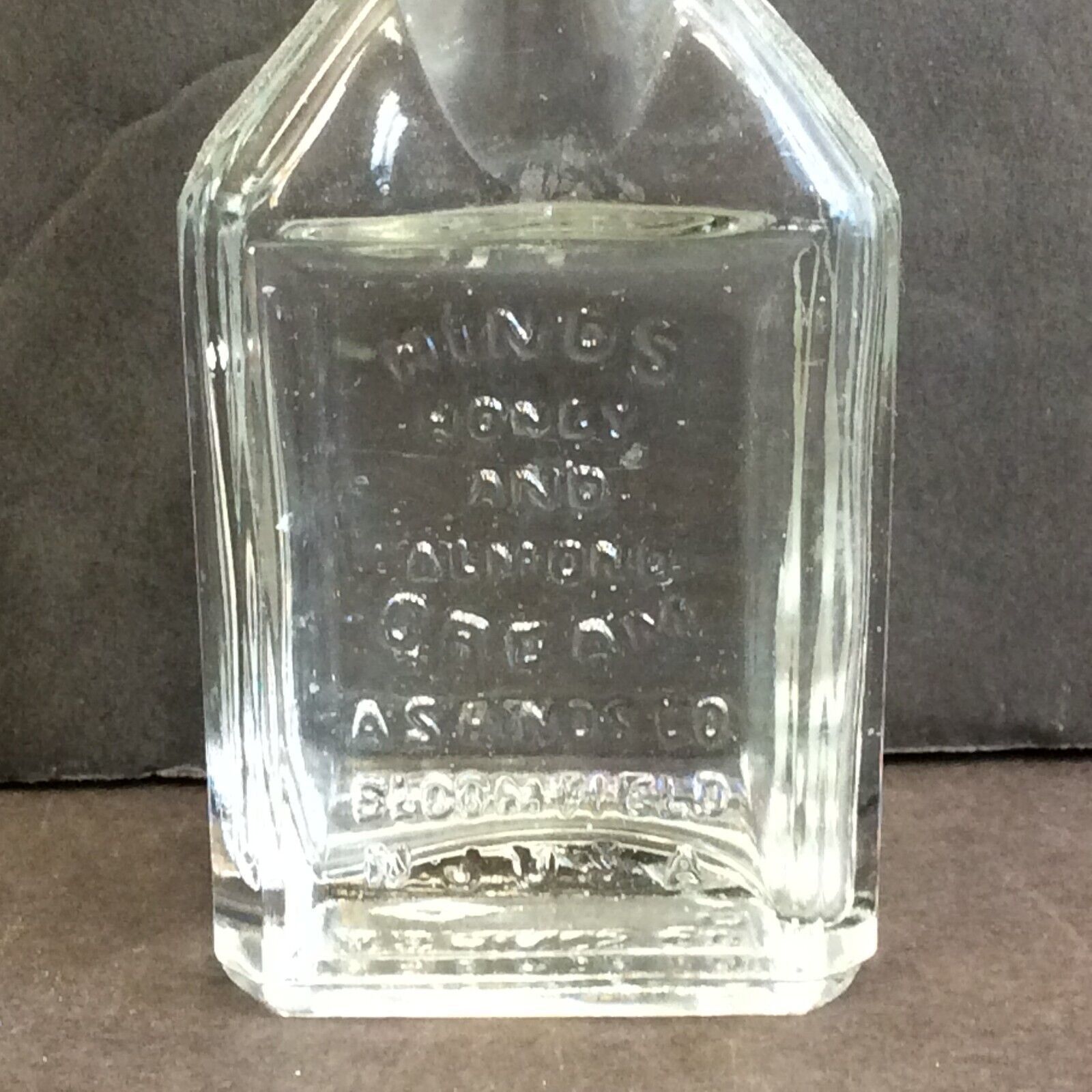 Vintage Clear Bottle Hinds Honey And Almond Cream Bloomfield NJ - Other