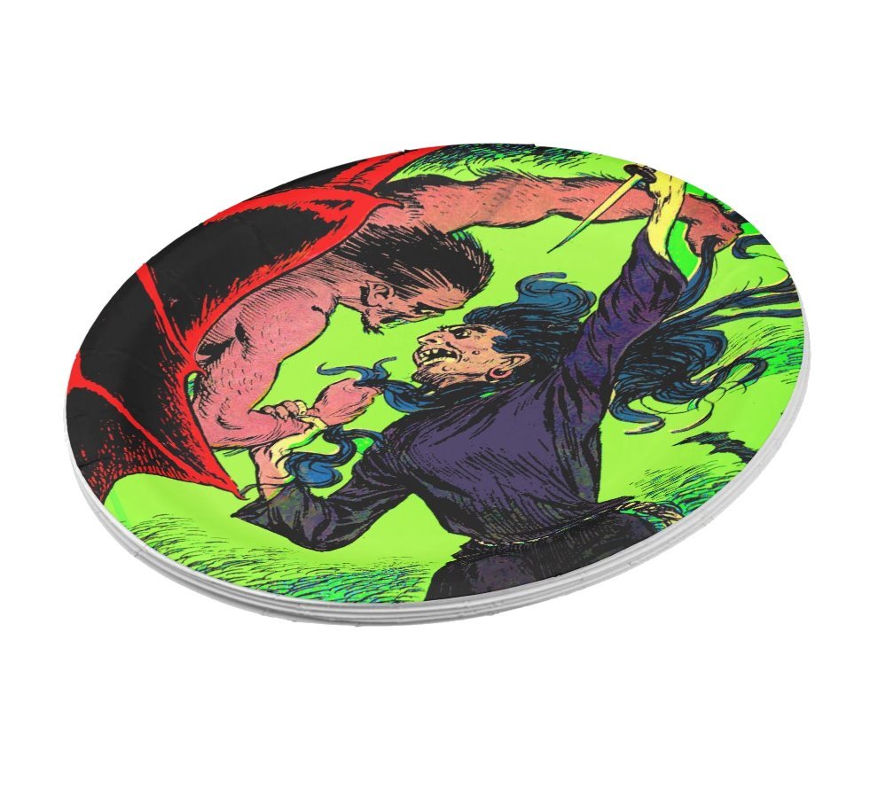 Halloween Party Paper Plates - Vampire VS Witch - 16 Plates - Party ...