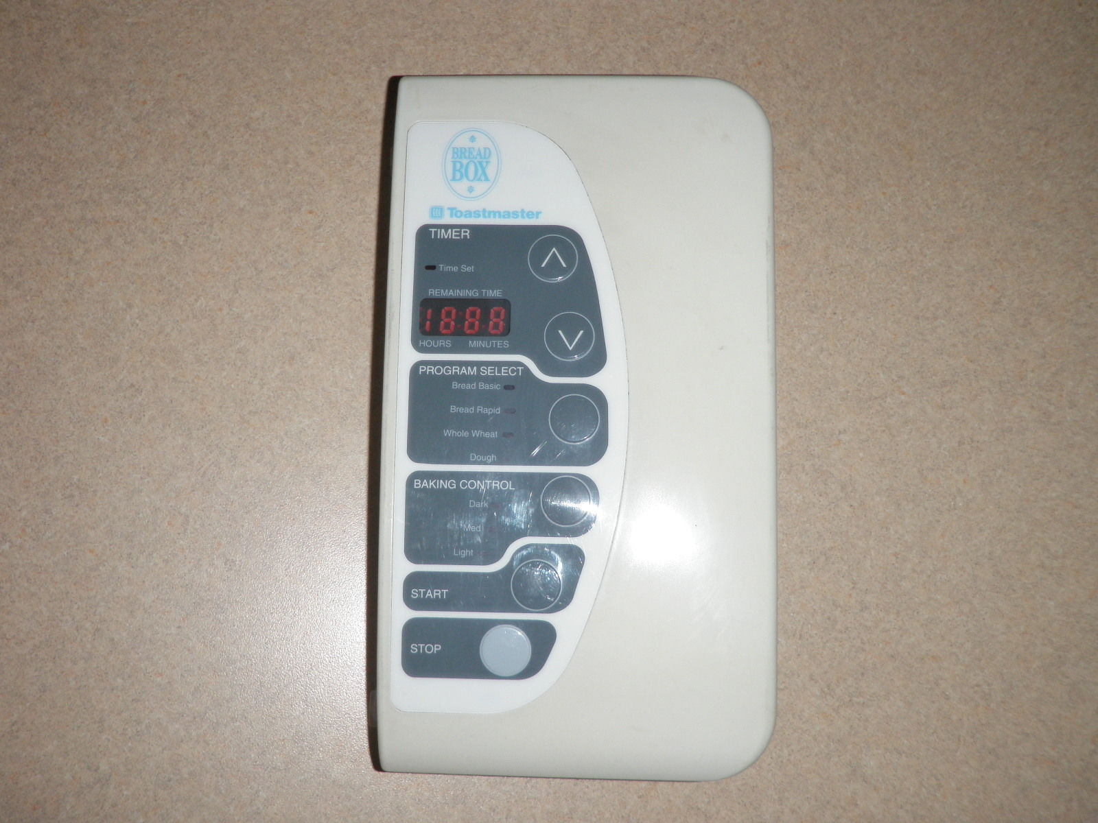 Toastmaster Bread Maker Control Panel with Power Control Board Model ...