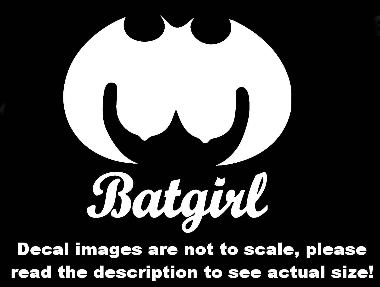 Batgirl Symbol With Boobs Car Van Truck Decal Bumper Sticker Made In