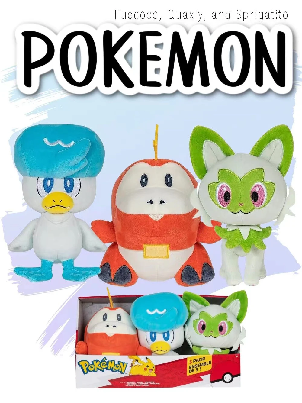 Pokemon Scarlet&Viole Plush Sprigatito Quaxly Sobble Stuffed Doll ...