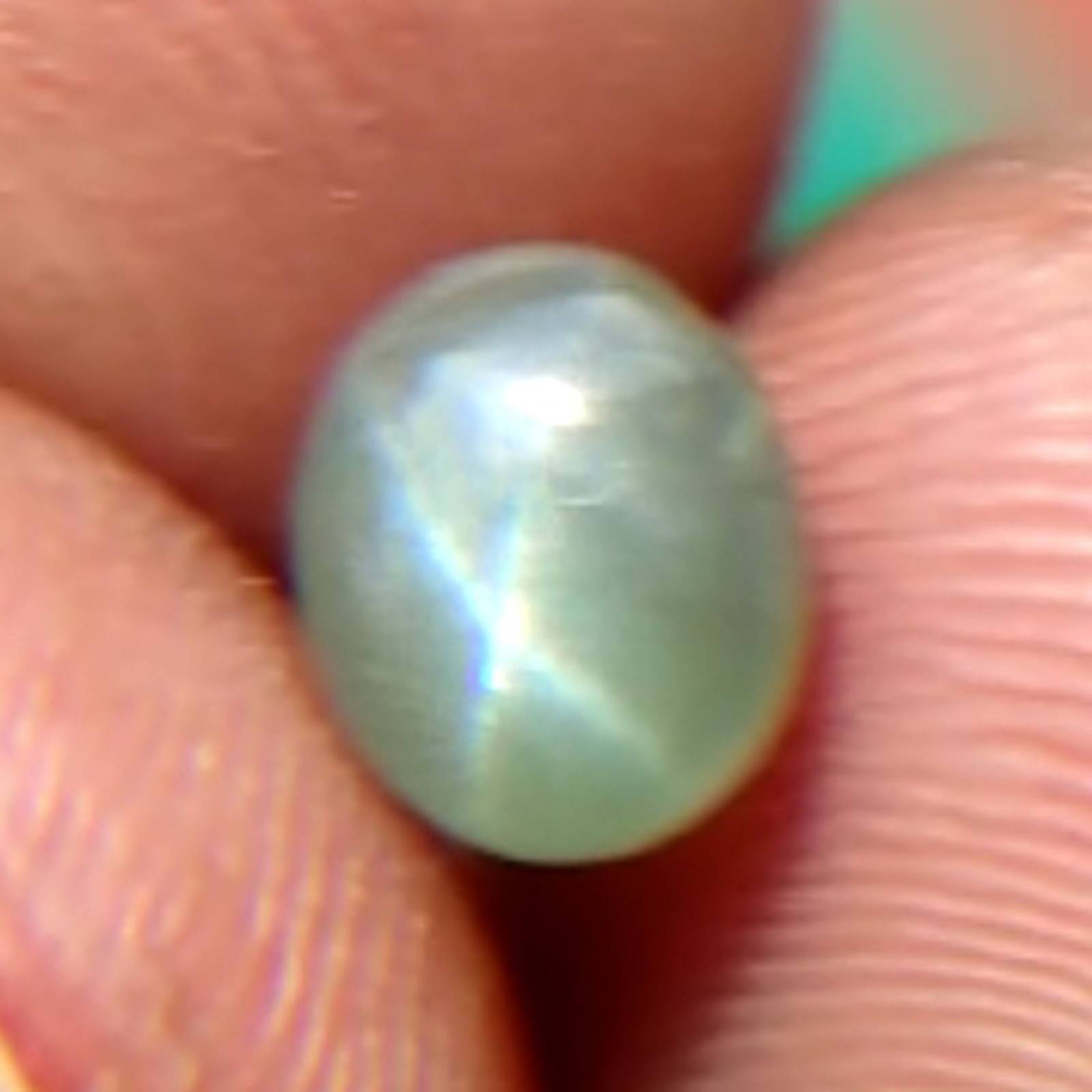 Cross Chrysoberyl, 4 Ray Star, 1.43 cts., Cat's Eye, Cats Eye, Rare, Chrysoberyl - Loose Gemstones