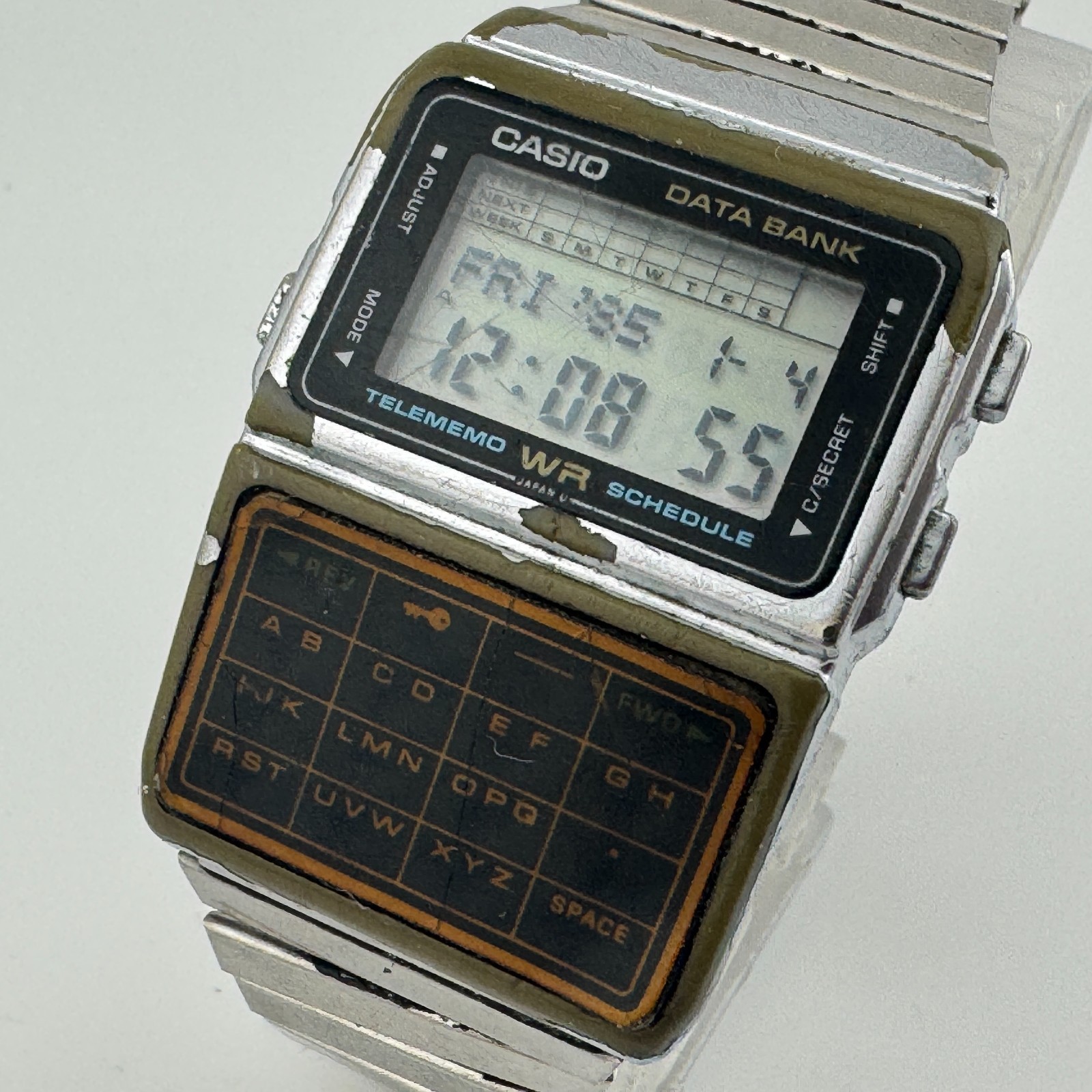 VTG CASIO Digital Watch DBC-610 Men Silver Calculator Alarm Chrono New ...