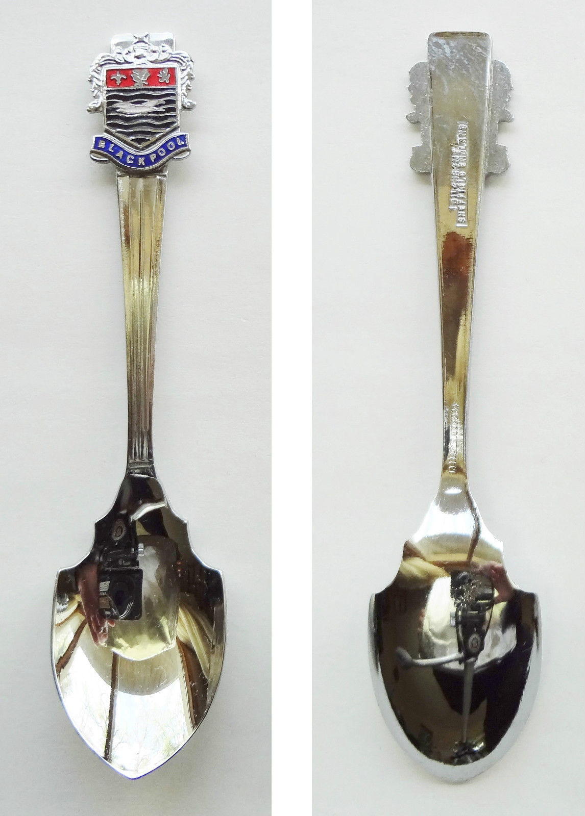 Collector Souvenir Spoon Great Britain UK England Blackpool Coat of ...