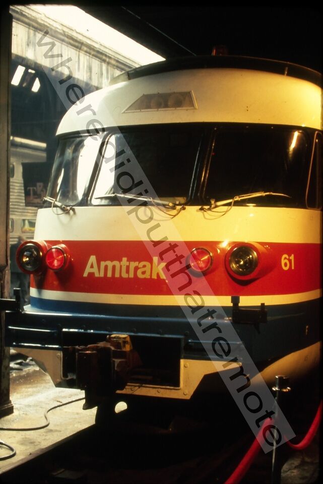 Original Slide Amtrak AMTK 61 Turbo Train 9-28-73 Union Station Chicago - Railroadiana & Trains