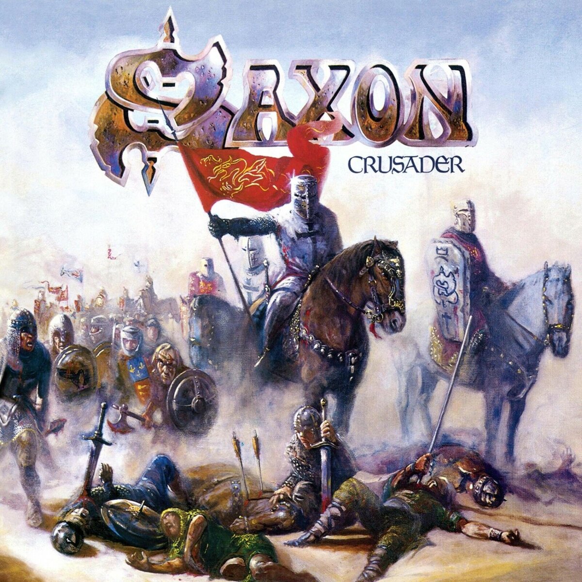 SAXON Crusader BANNER 3x3 Ft Fabric Poster Tapestry Flag album cover ...