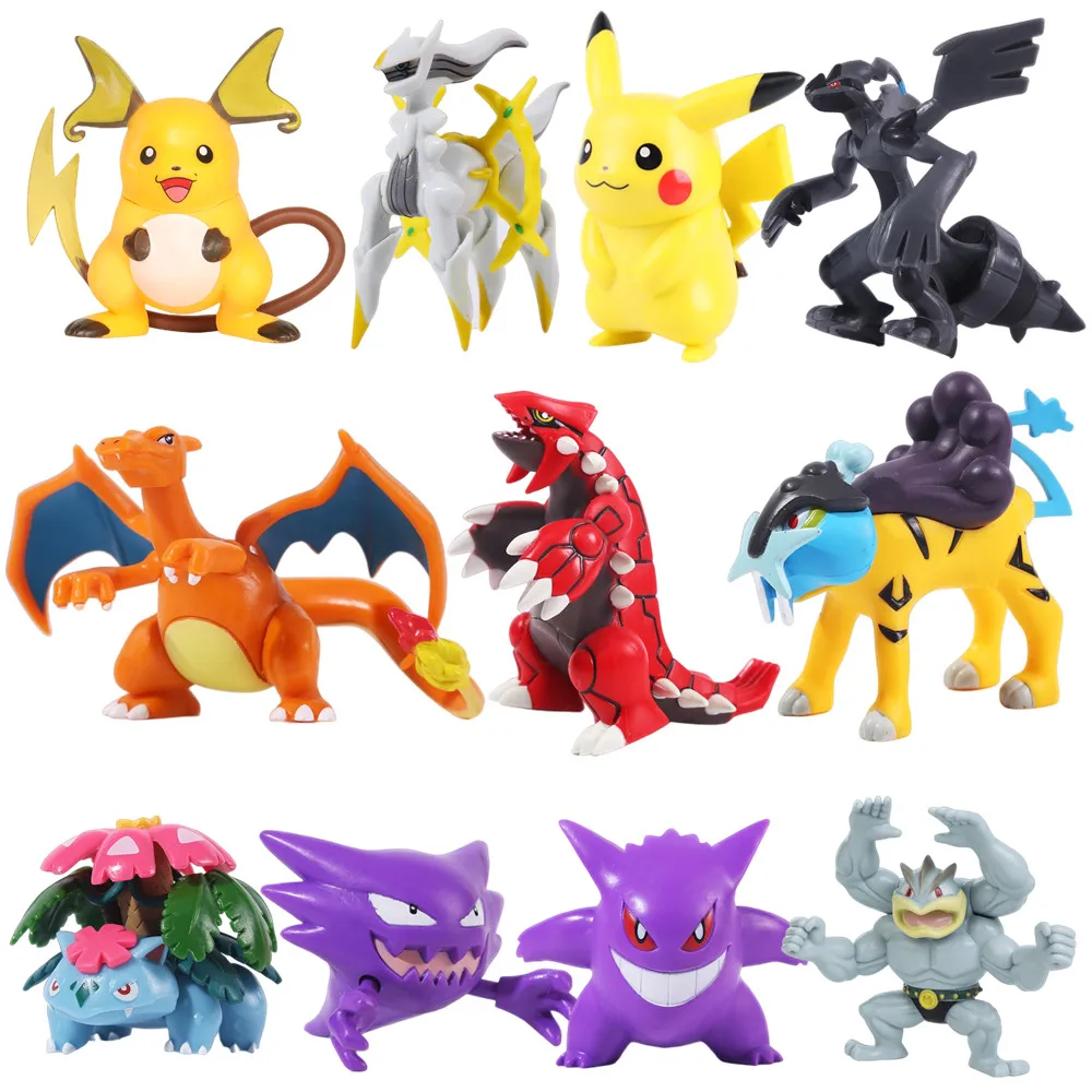 6-10cm Pokemon figures toys Gengar Gastly Arceus Pikachu Charizard ...