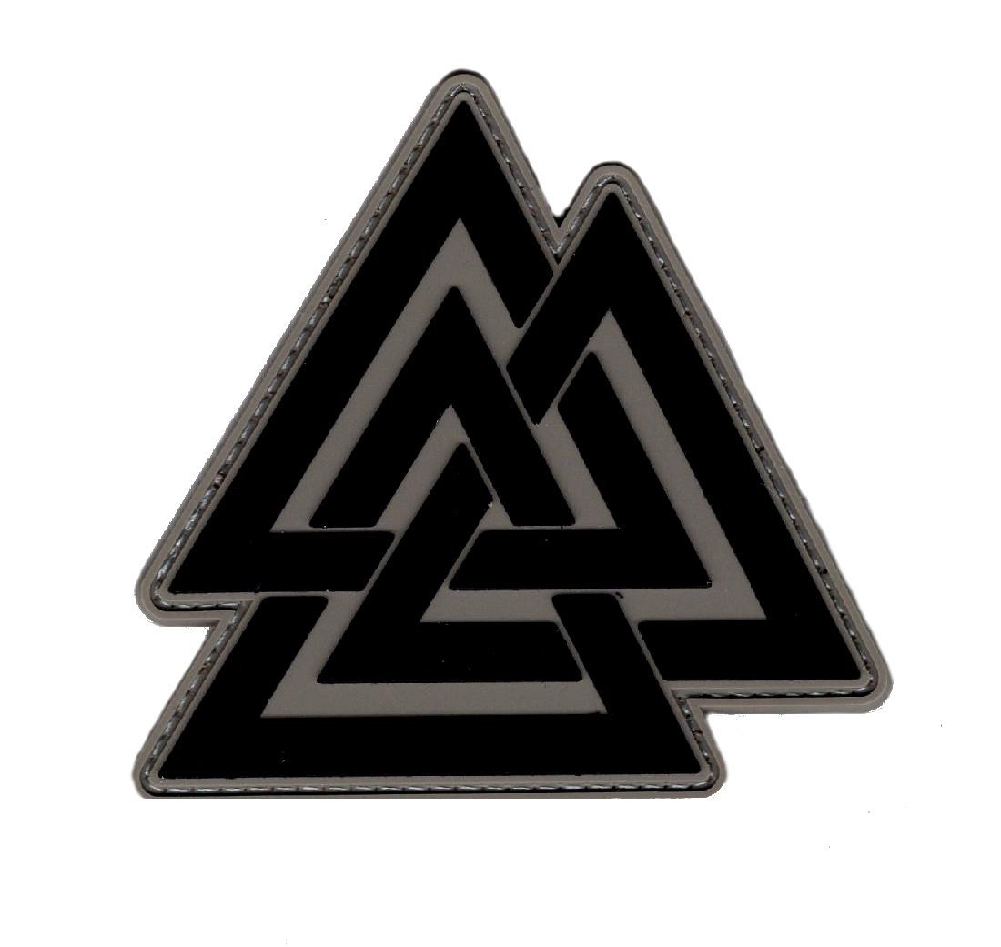Miltacusa Valknut Triangle Symbol Nordic Viking PVC Rubber Hook Patch ...