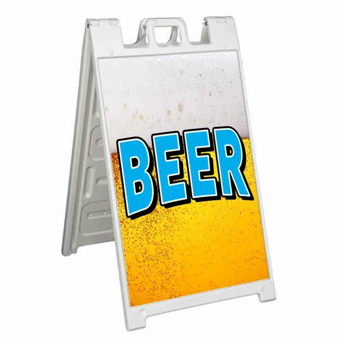 BEER Signicade 24x36 Aframe Sidewalk Sign Banner Decal DRINKS BEVERAGES ...