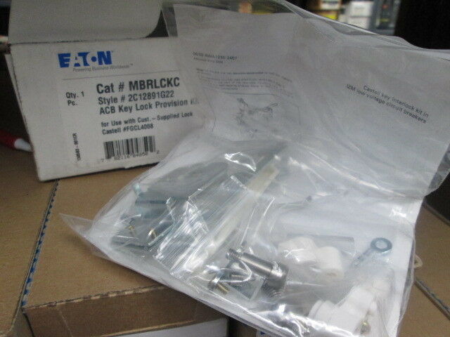 Eaton Cat# MBRLCKC ACB Key Lock Provision Kit New - Locks, Keys