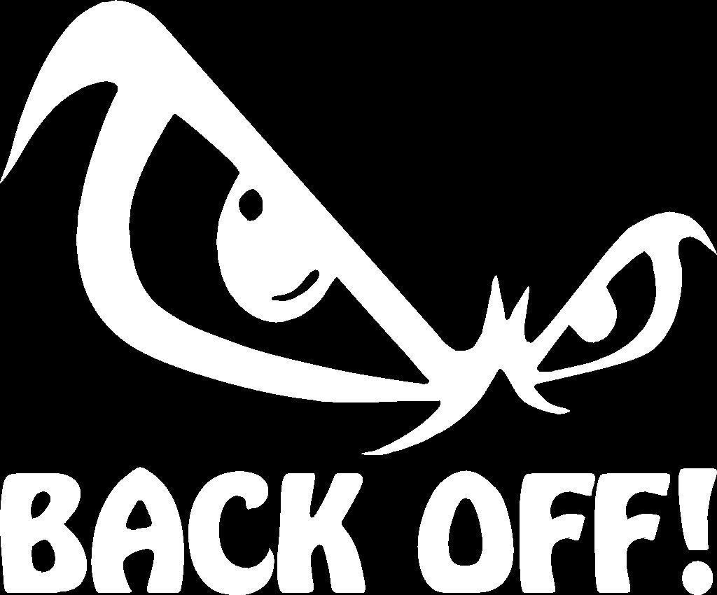 BACK OFF Angry Cartoon Eyes Cut Vinyl Car Window Decal Sticker US ...