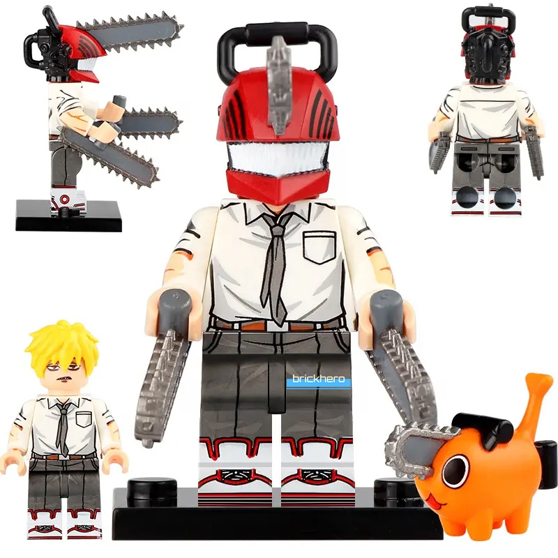 Denji with Pochita Chainsaw Man Japanese Manga Custom Lego Minifigure ...