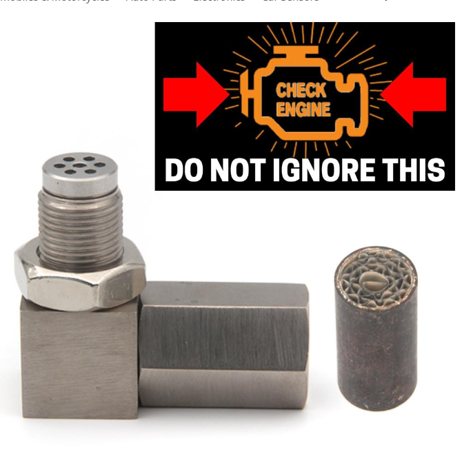 Mini Catalytic Converter O2 Sensor Spacer Adapter Extension Stainless ...