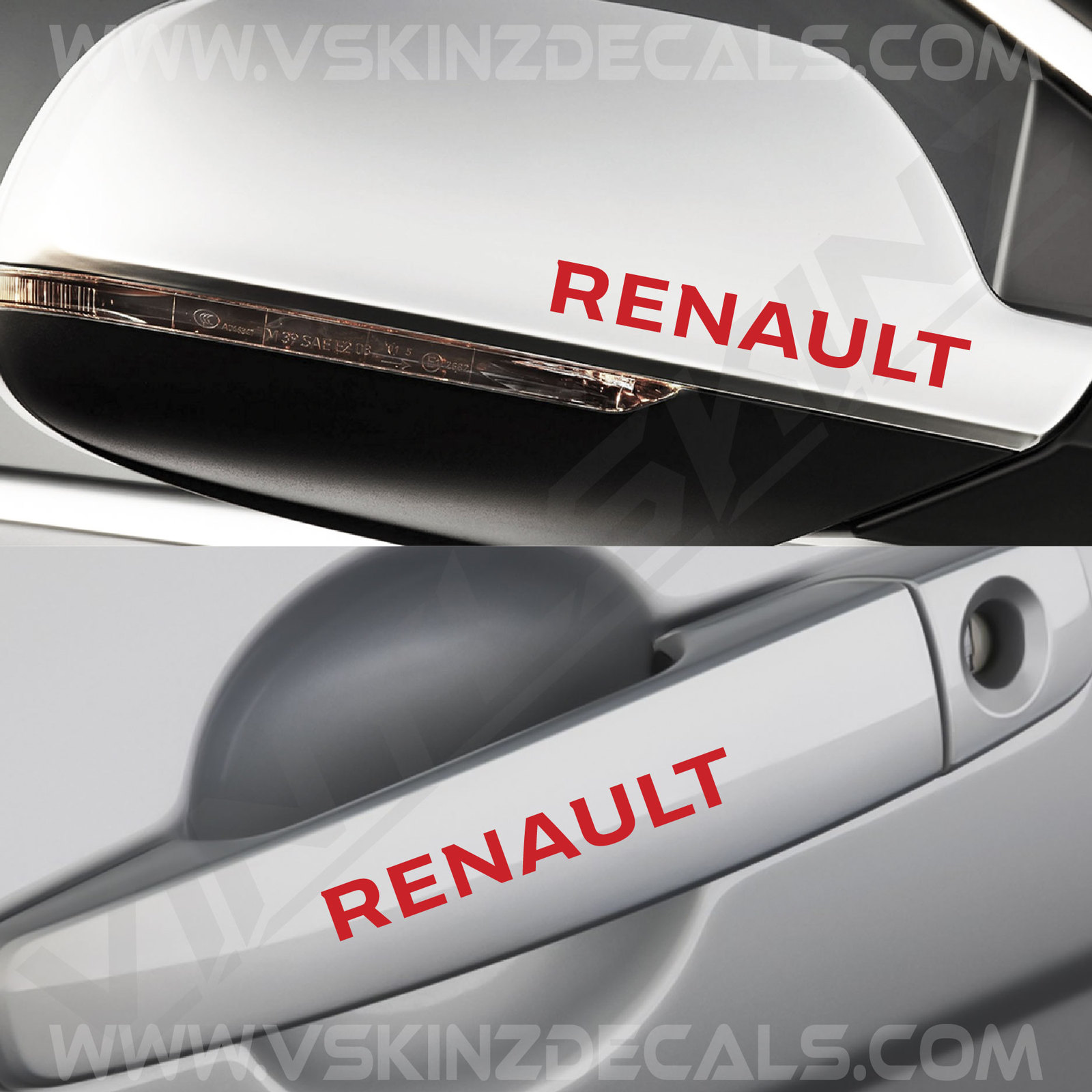 Renault Logo Mirror / Handle Decals Stickers Premium Quality 5 Colours ...