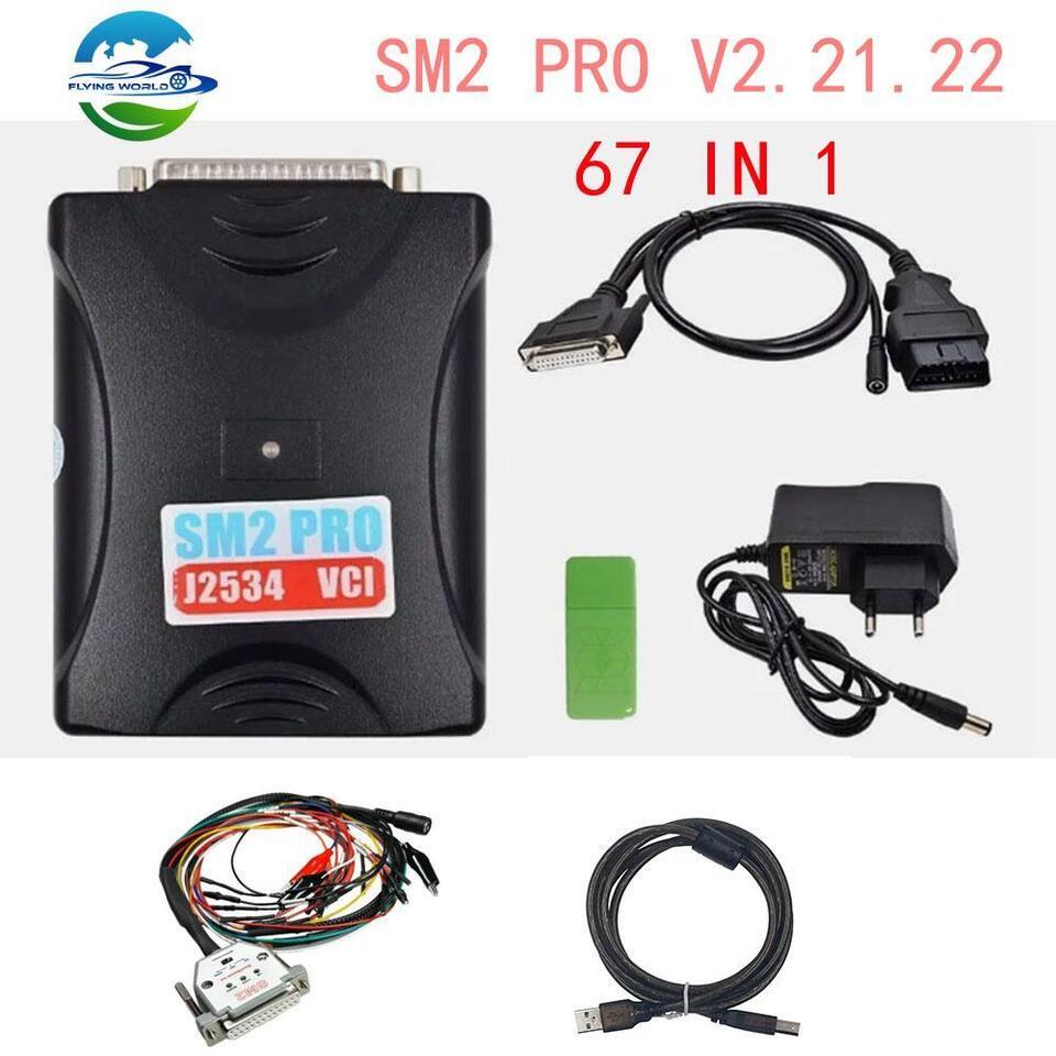 Sm2 Pro J2534 Vci Update Version V1.21.22 with Dongle 67 in 1 Pcmflash Ecu Key P - Everything Else