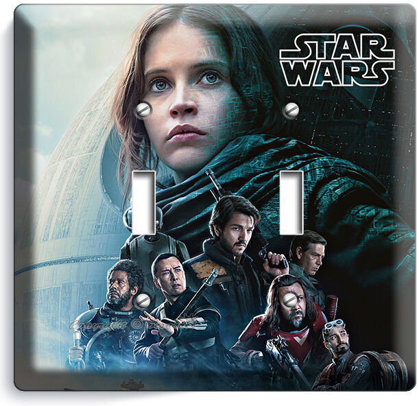 STAR WARS ROGUE ONE STORY JEDI JYN ERSO 2 GANG LIGHT SWITCH WALL PLATES ...