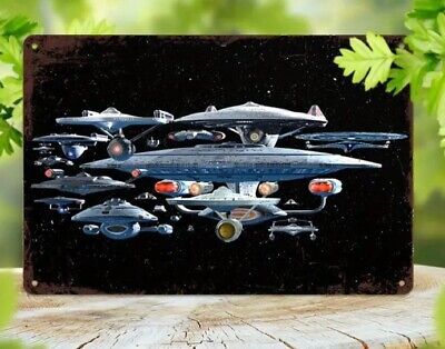 Star Trek The Ships of Starfleet USS Enterprise Metal Wall Art Sign ...