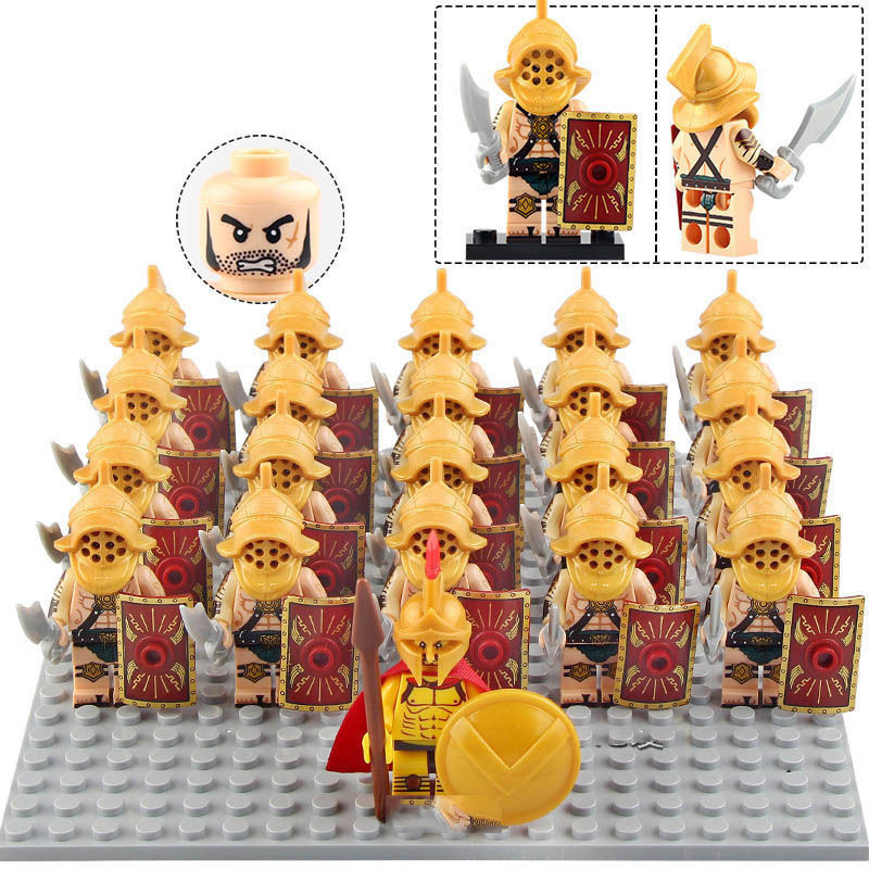 Medieval Ancient Roman Gladiators Army Set 21 Custom Minifigures Toys ...