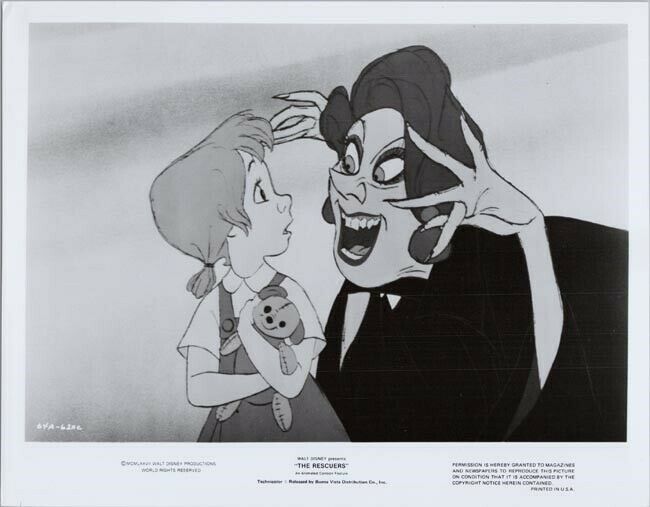 The Rescuers original 1977 8x10 photo witch scares Penny - Photographs