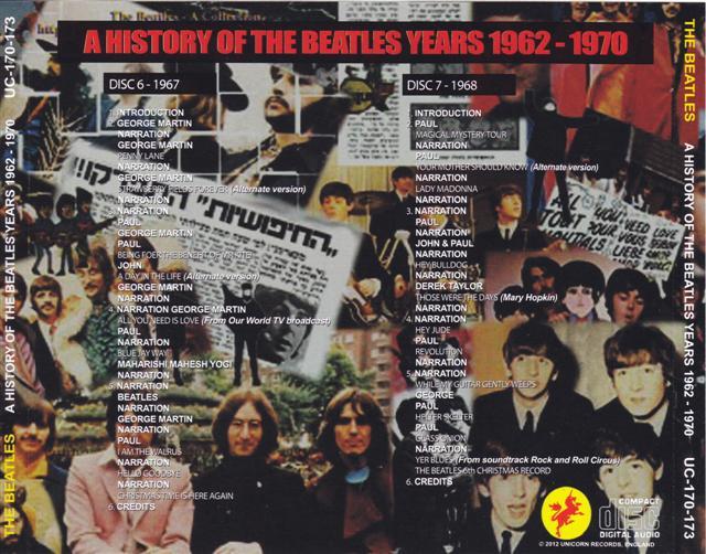 The Beatles - A History Of The Beatles Years 1962-1970 ( 9 CD SET 20 ...