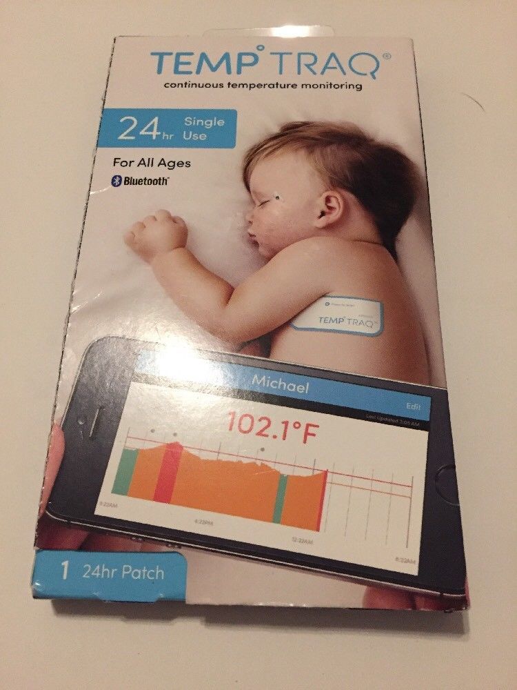 New Temp Traq 24 Hr Single Use Patch Wireless Temperature And Fever ...
