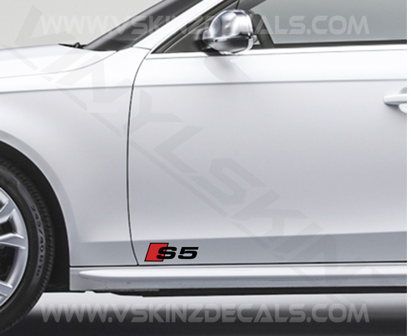 Audi S5 Logo Premium Cast Door Decals Kit Stickers S-line Quattro TDI ...