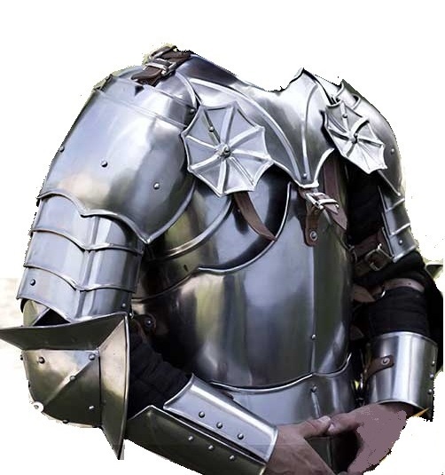 European Gothic Armor Breastplate Gorget & Shoulder Armour Set ...