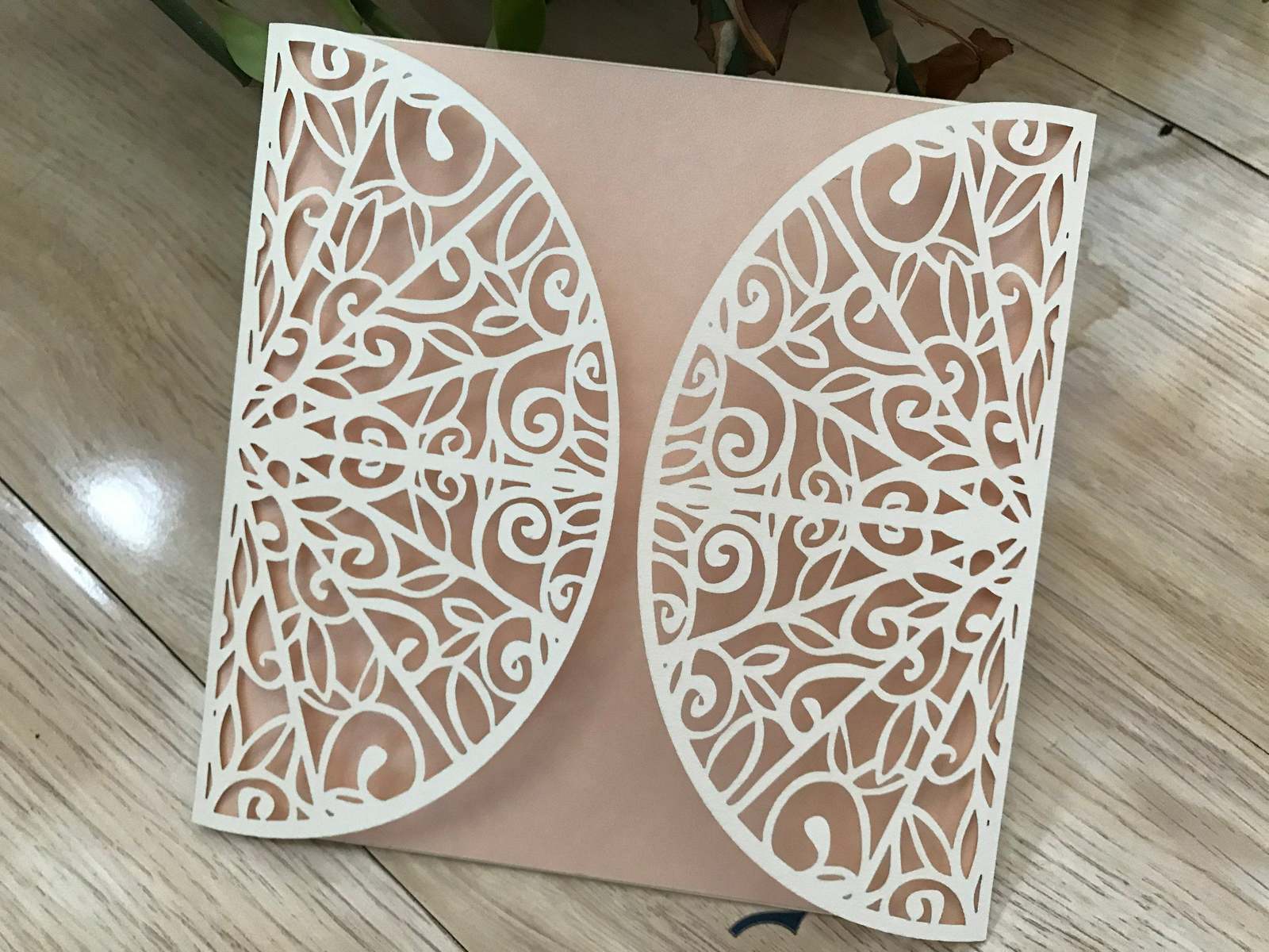 50pcs Custom laser cut Wedding Invitations,customize Laser Cut ...