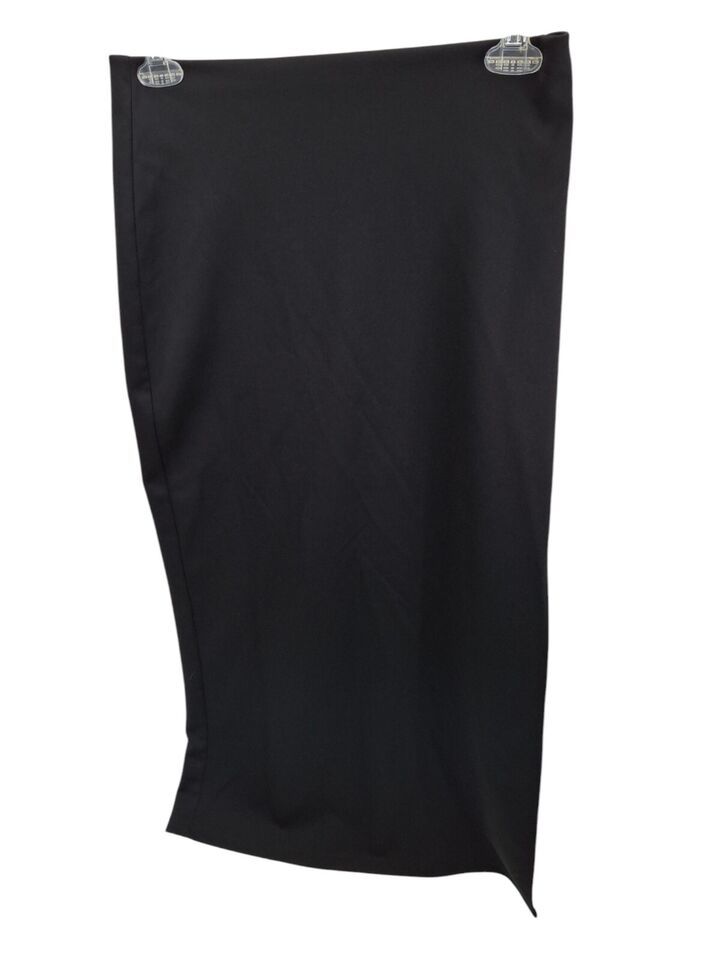 Wild Cat USA Vintage Black Stretchy Long Skirt Deep Side Slit 80s 90s ...