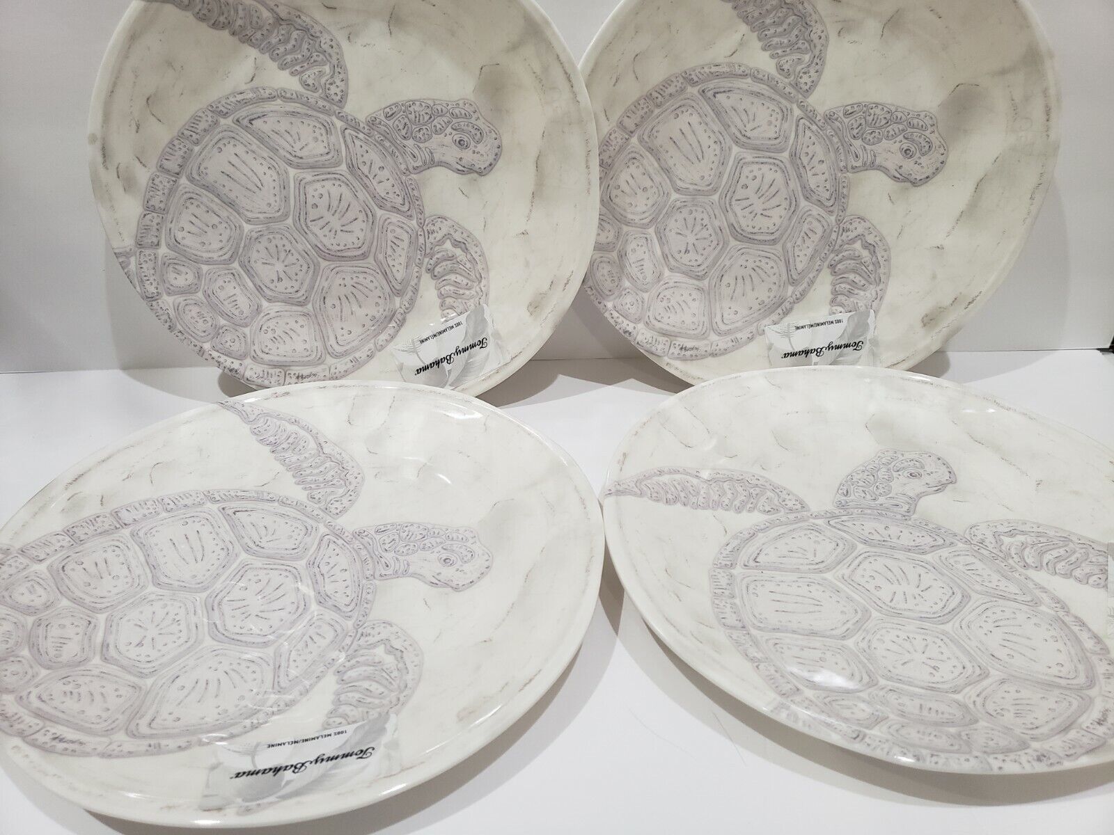 Tommy Bahama Coastal Beach Turtle Dinner Plates Set of 4 - Plates