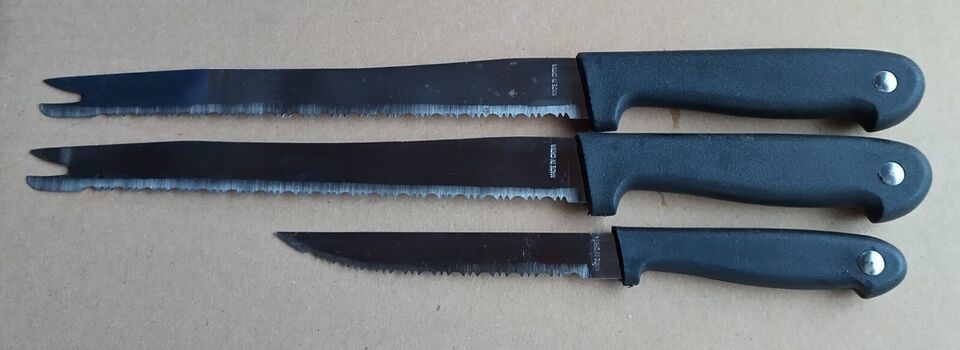 3 Stainless Steel Master Cut 2 Jesco Knives - Kitchen & Steak Knives