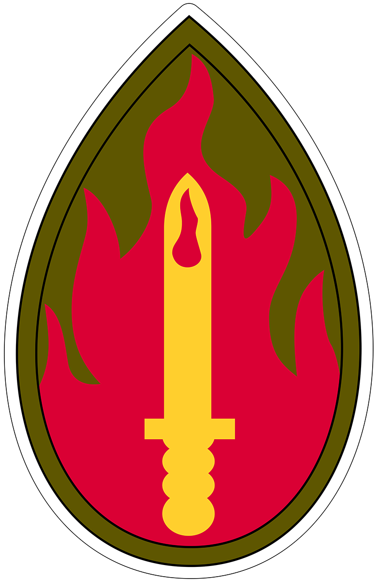 63rd Infantry Division Patch Blood and Fire U.S. Army Military vinyl ...