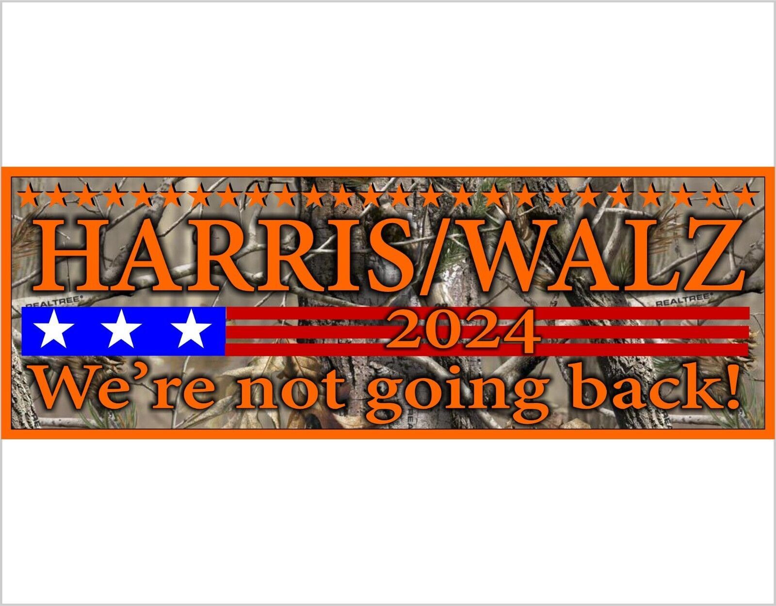 Harris Walz 2024 Bumper Sticker or Magnet Kamala Harris Tim Walz Orange ...