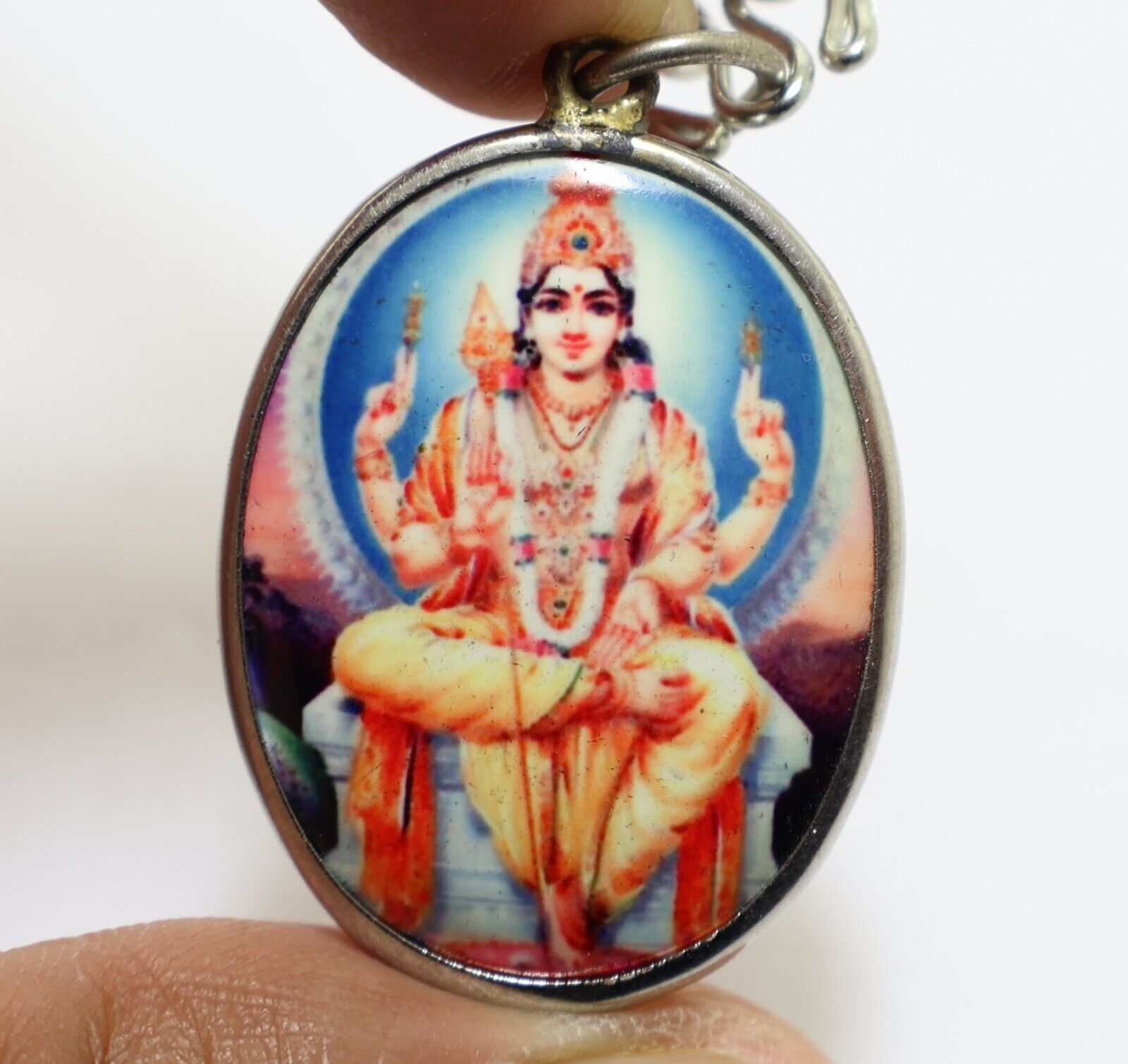 LORD SKANDA MURUGAN BIG PENDANT MURUGA KARTIKEYA HINDU GOD OF WAR BLESS ...