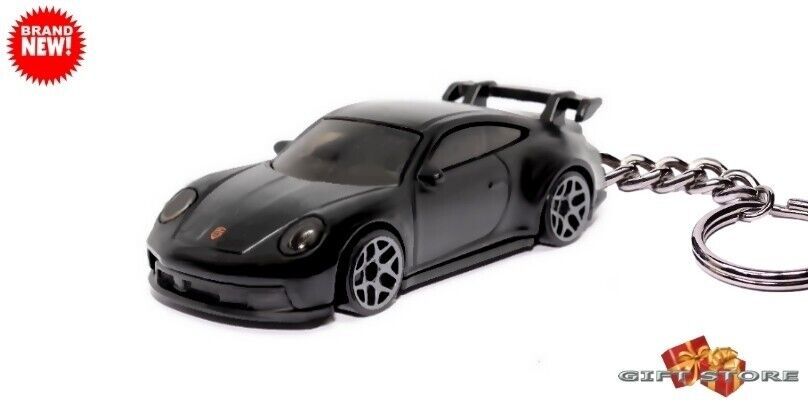RARE KEY CHAIN CARBON BLACK PORSCHE 911 GT3 NEW CUSTOM Ltd EDITION ...
