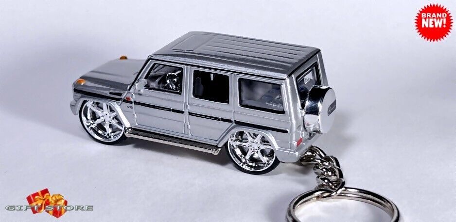 HTF LUXURY KEY CHAIN SILVER MERCEDES G CLASS G55/G63/G65 500 AMG WAGON ...