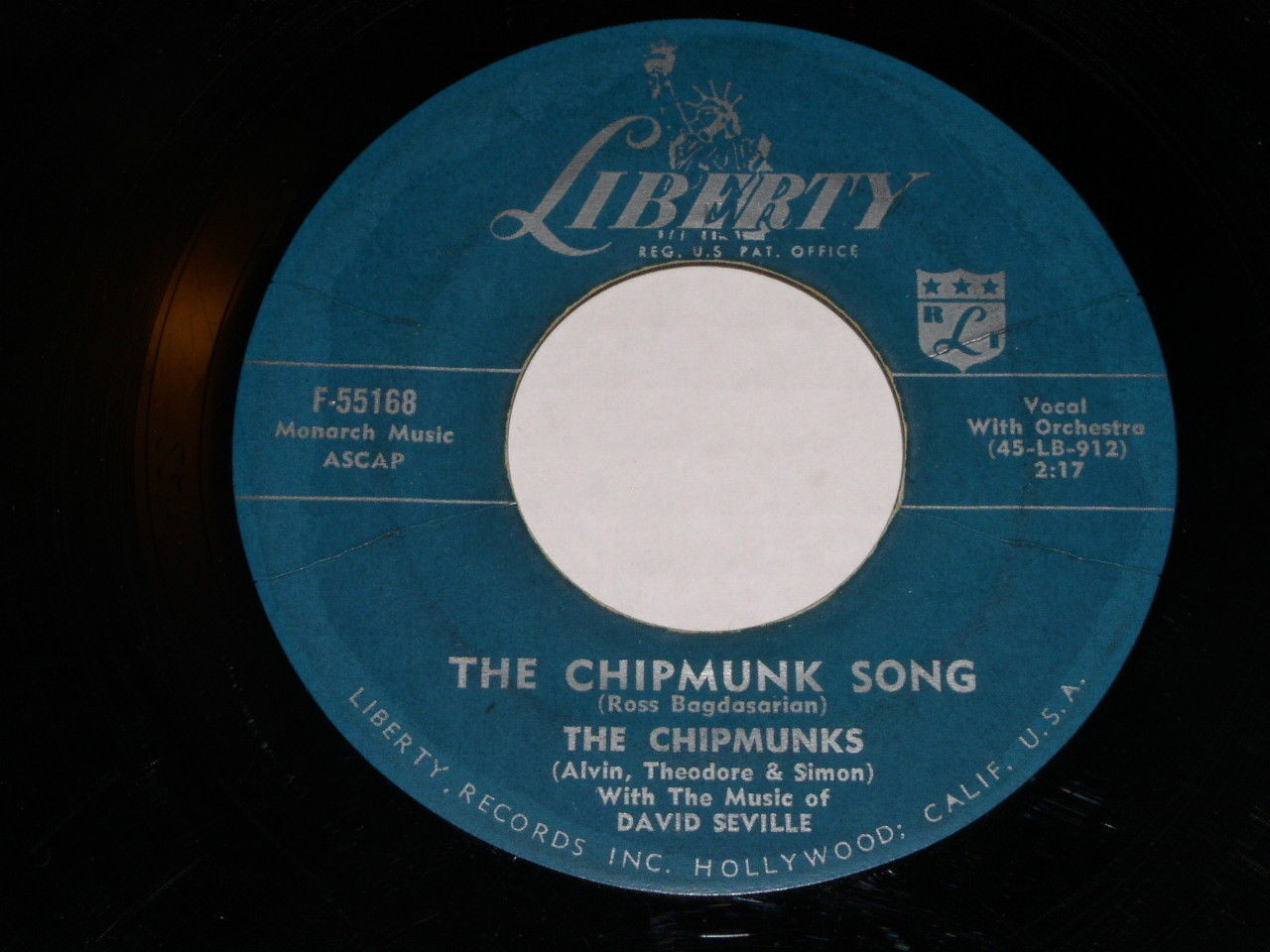 The Chipmunks The Chipmunk Song Almost Good 45 Rpm Record Vintage ...