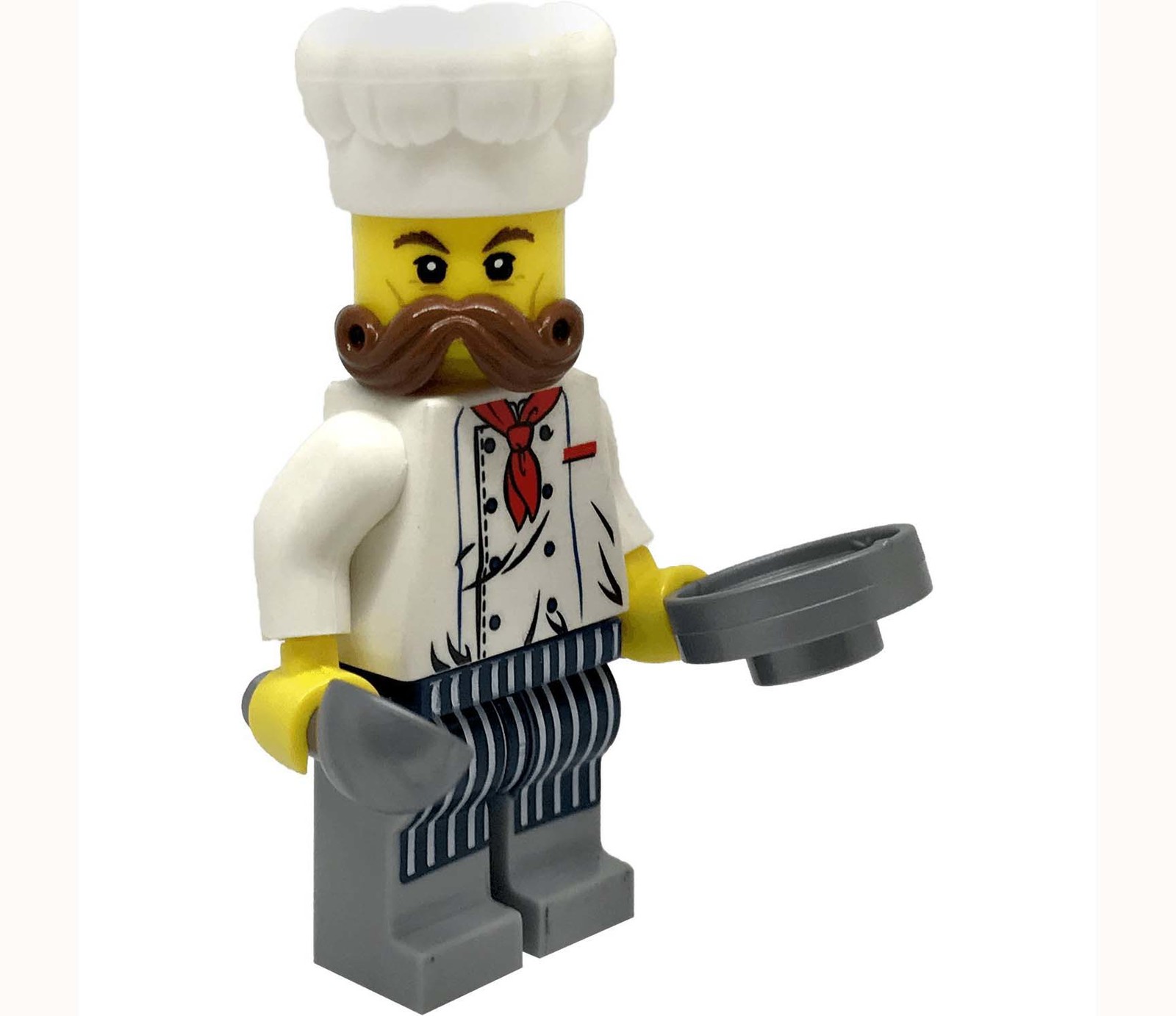 Building Chef Cook With Mtache Minifigure Custom - LEGO (R) Minifigures