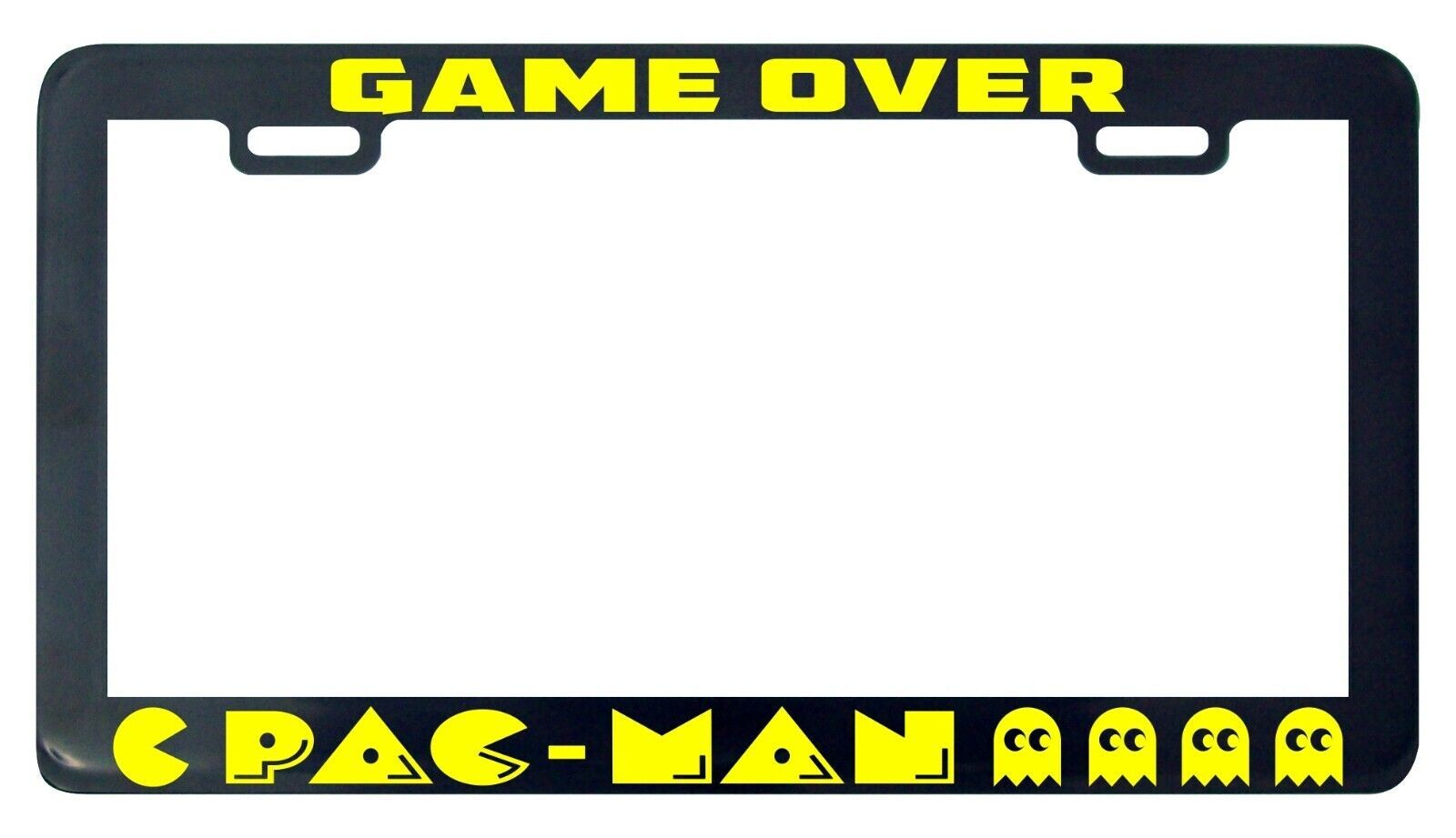 Pacman Pac-Man Retro Video Game Over Nostalgic License Plate Frame ...
