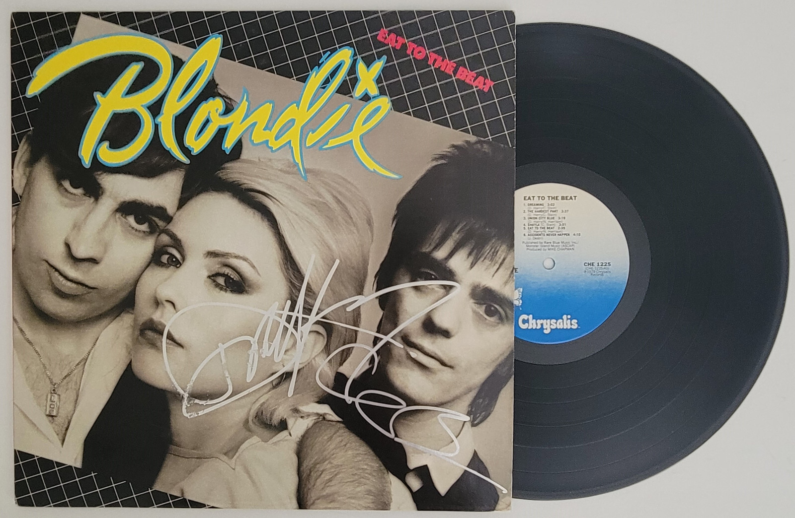 Debbie Harry Clem Burke signed Blondie Eat to the Beat album vinyl COA ...