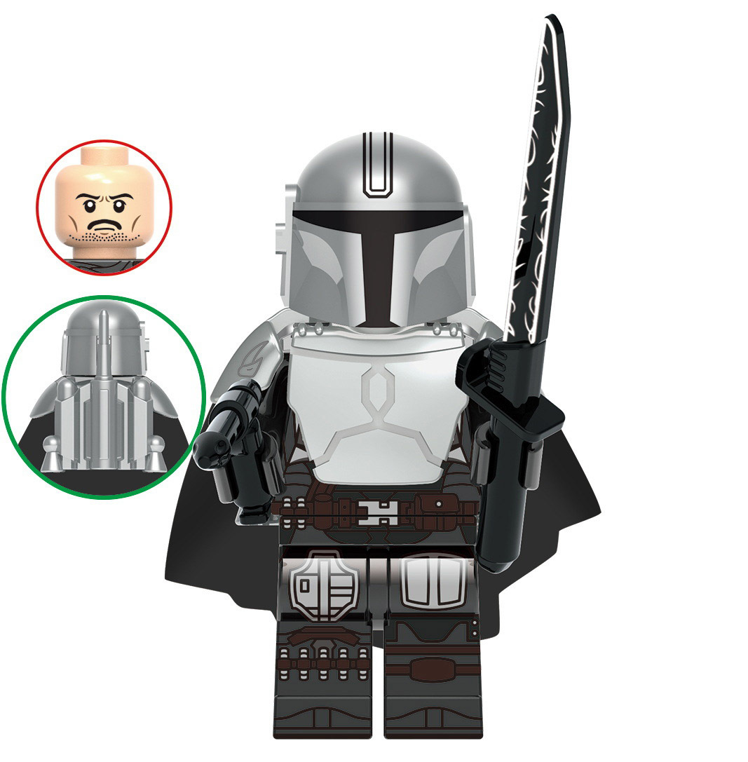 the Mandalorian white Star Wars Custom Minifigure Building Blocks - Building Toy Complete Sets ...