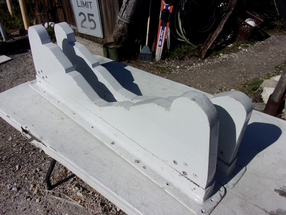 Custom dinghy chocks hard bottom solid aluminum base hardwood chocks ...