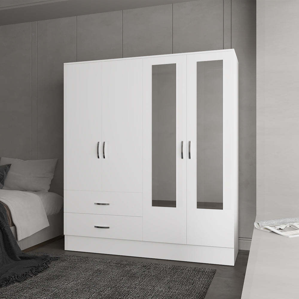 White Armoire Ron - Bedroom Wardrobe & Storage Solution - Dressers ...