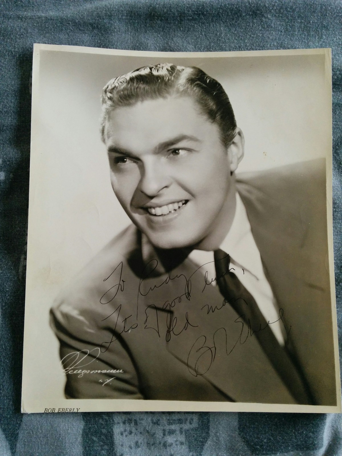 Bob Eberly Hand-Signed Autograph 8x10 With Lifetime Guarantee - Music