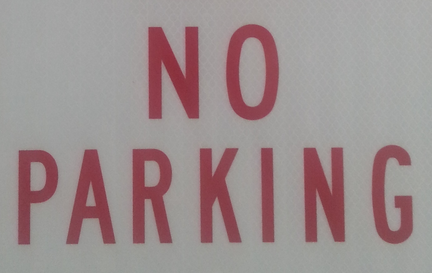 TRAFFIC SIGN: No Parking Symbol- Reflective 12" X 18" NOS - Signs