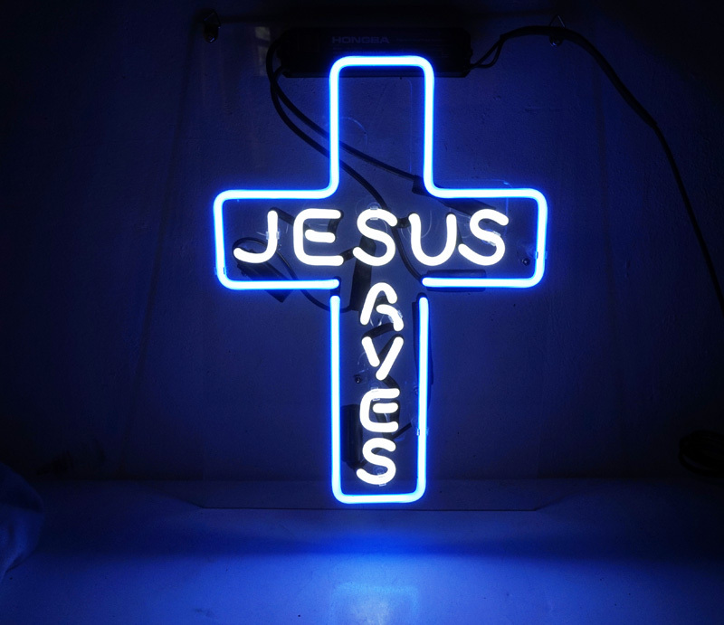 Jesus Saves Neon Sign 12" x 9" - Other Collectible Lighting