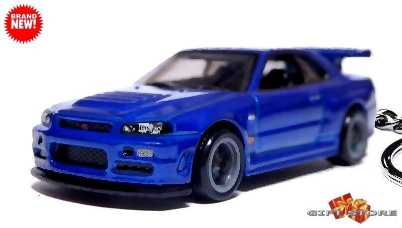 VERY RARE KEYCHAIN NISSAN SKYLINE GTR GT R R34 PAUL WALKER CAR NICE ...