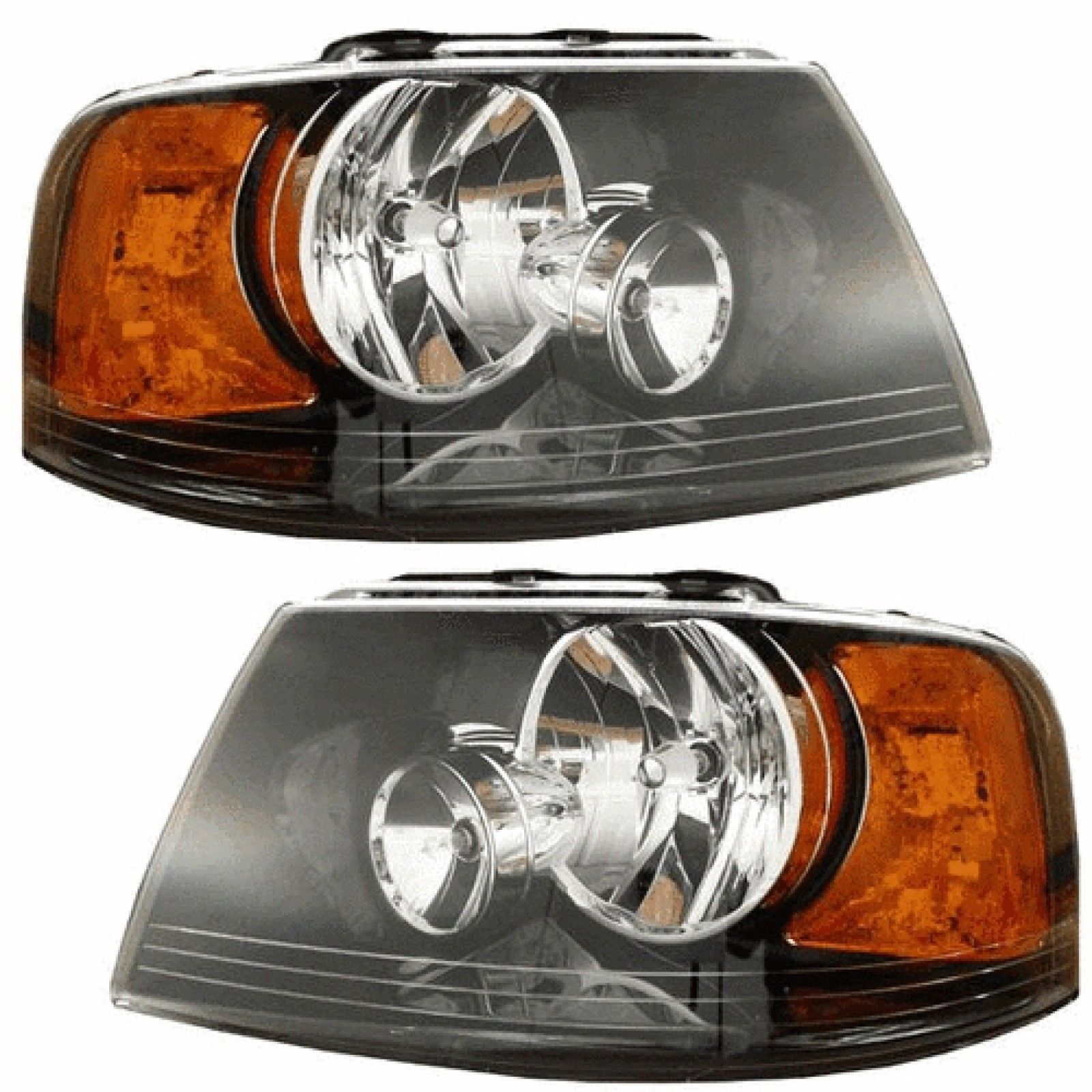 REXHALL ROSEAIR 2006 2007 PAIR BLACK HEADLIGHTS HEAD LAMPS FRONT LIGHTS ...