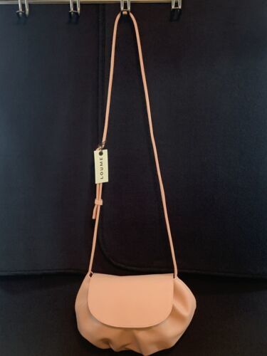 NEW! LOUME Shoulder Bag Pink Faux Leather Handbag Crossbody Womens ...